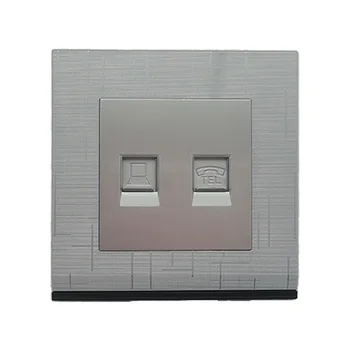 Uk Standard 1 Gang10a Telephone Socket With 1gang Date Socket Rj45 ...