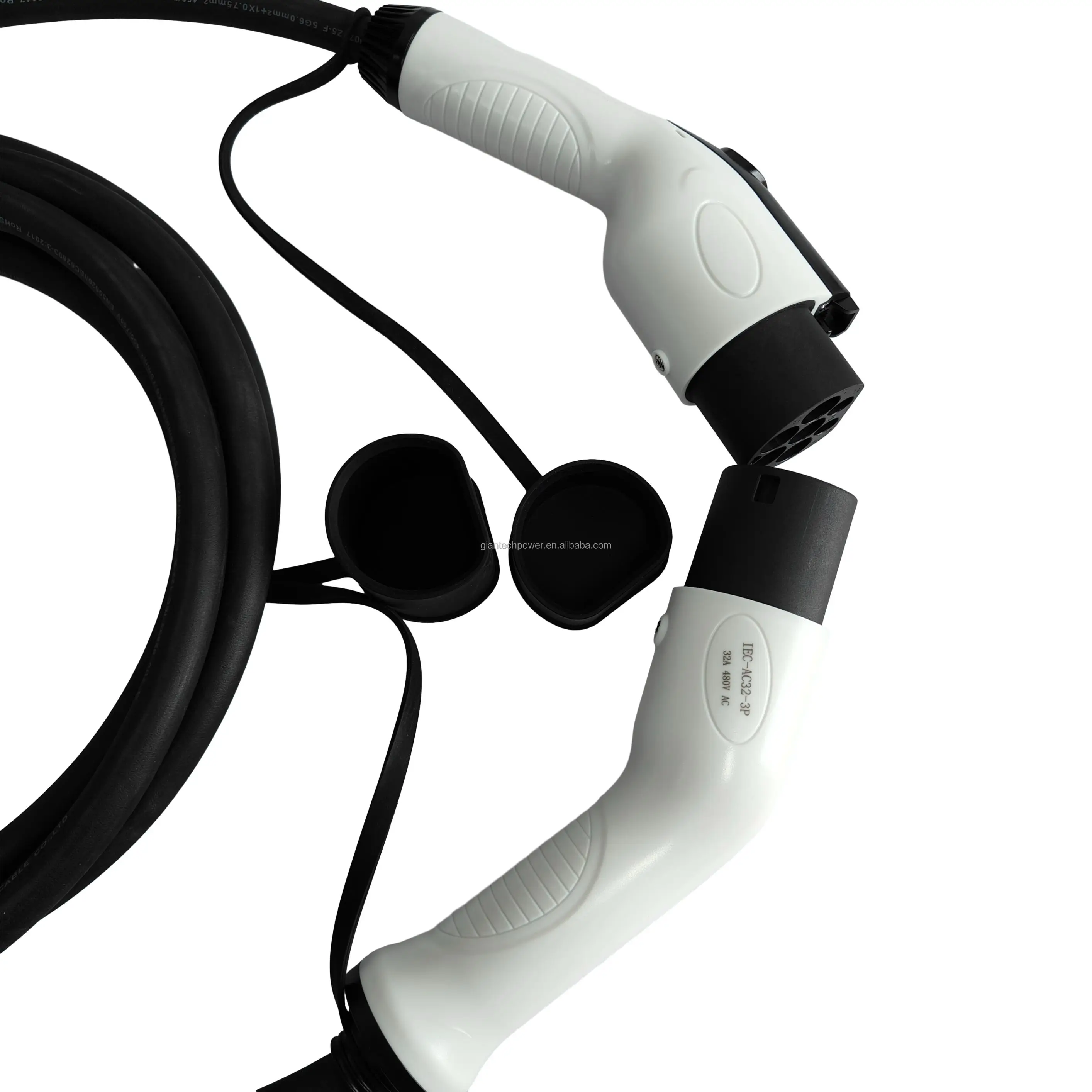 22kw 32a Three Phase Ev Charging Cable Type 2 To Gb/t T2 To Gb/t Black ...