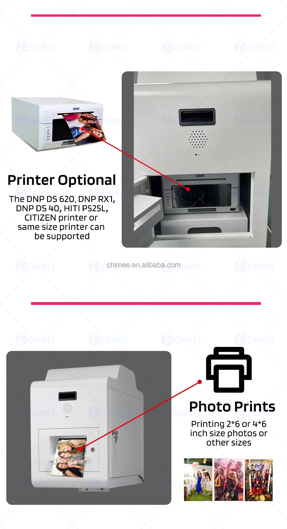 Elegant Photo Booth Box with 21.5" Touch Screen Monitor