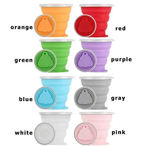 Silicone Collapsible Cups Small Portable Drinking Cup for Camping ...