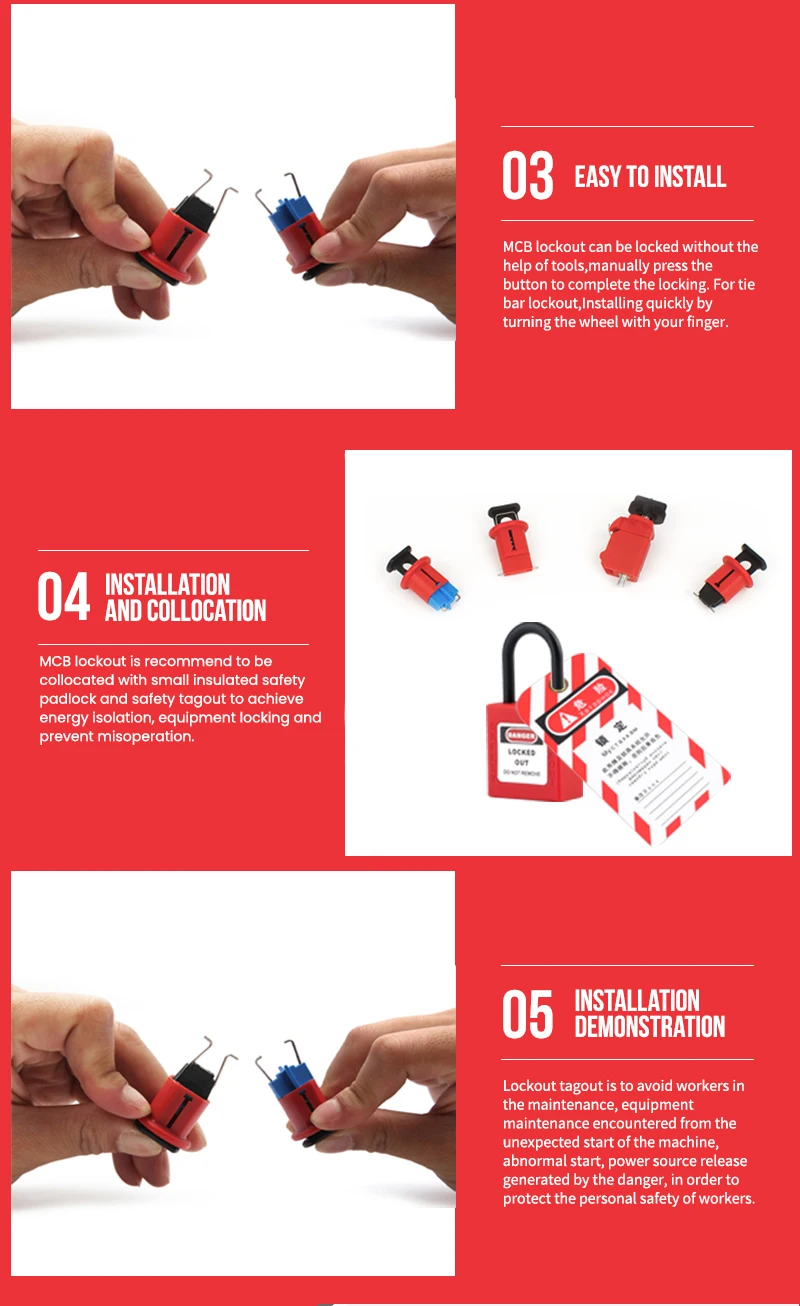 Pin-out Standard Circuit Breaker Lockout Suitable For Single And Multi ...