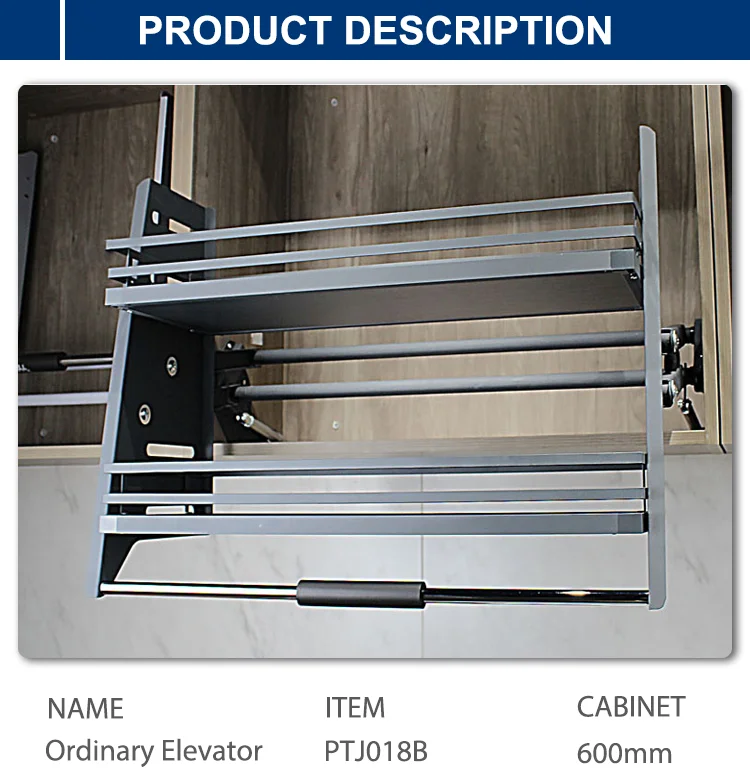 Kitchen Accessories Lift Basket Pull Down Shelves Cabinet Elevator ...