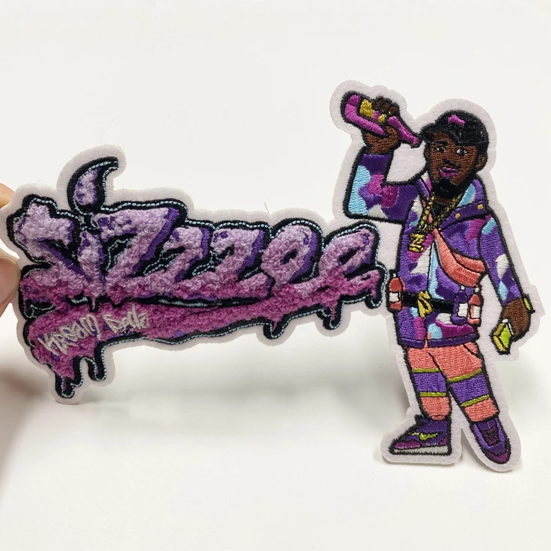 Merrowed Edge Self-adhesive Iron On Embroidery Patches For Jacket ...