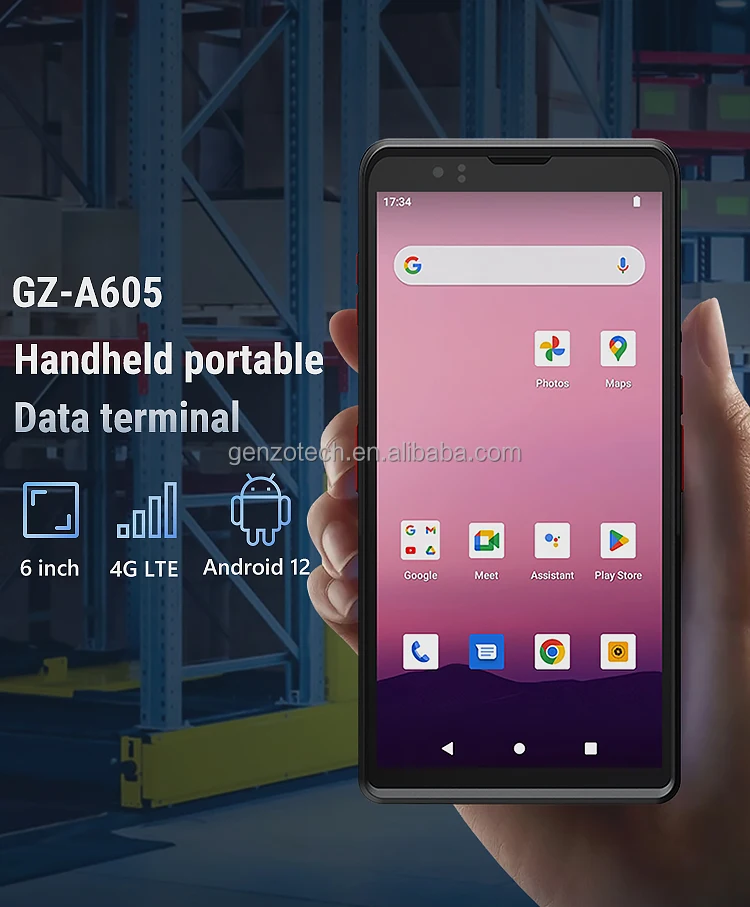 Genzo A605 Android 12 Gms Dual 5g Pda Ip67 Waterproof Android Industrial Rugged Pda Barcode ...