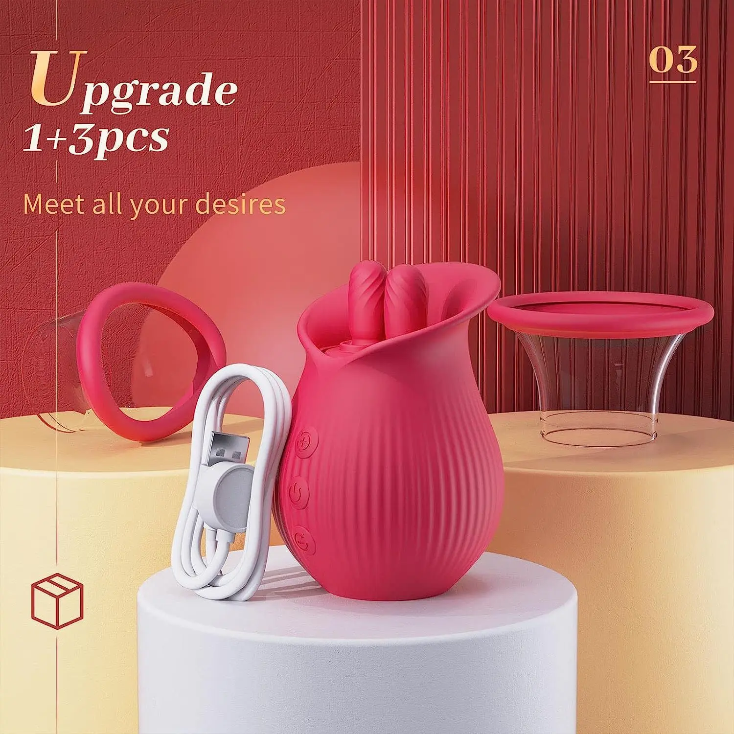 Mr.shen Vibration Double Tongue Licking Masturbating Device Clitoral Teasing Nipple Sucking ...