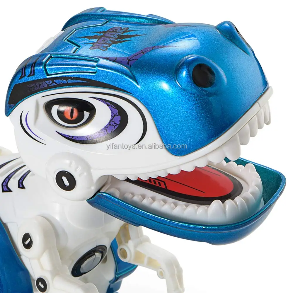 Dinosaur Robot Toy with Sound & LED Light - Interactive Diecast Alloy ...