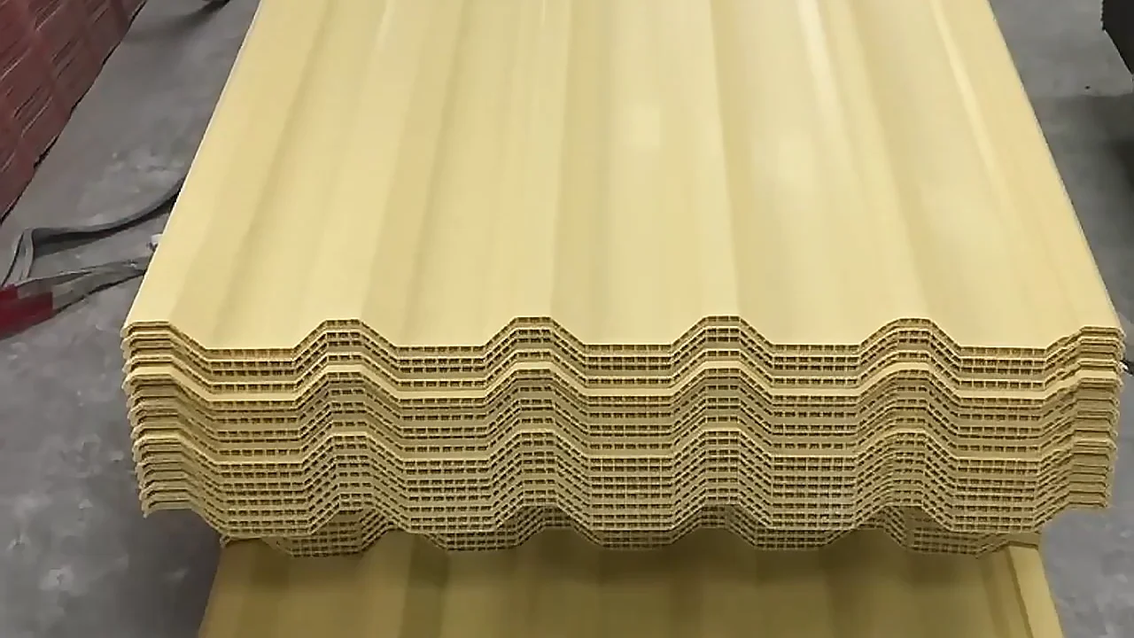 Upvc Trapezoidal Hollow Roof Cladding For Warehouse - Buy Plastic ...