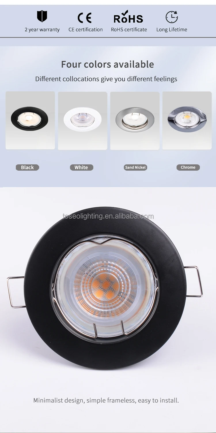 Toseo Recessed Downlights Custom Die-cast Aluminum 3w 6w 7w Led 90 ...