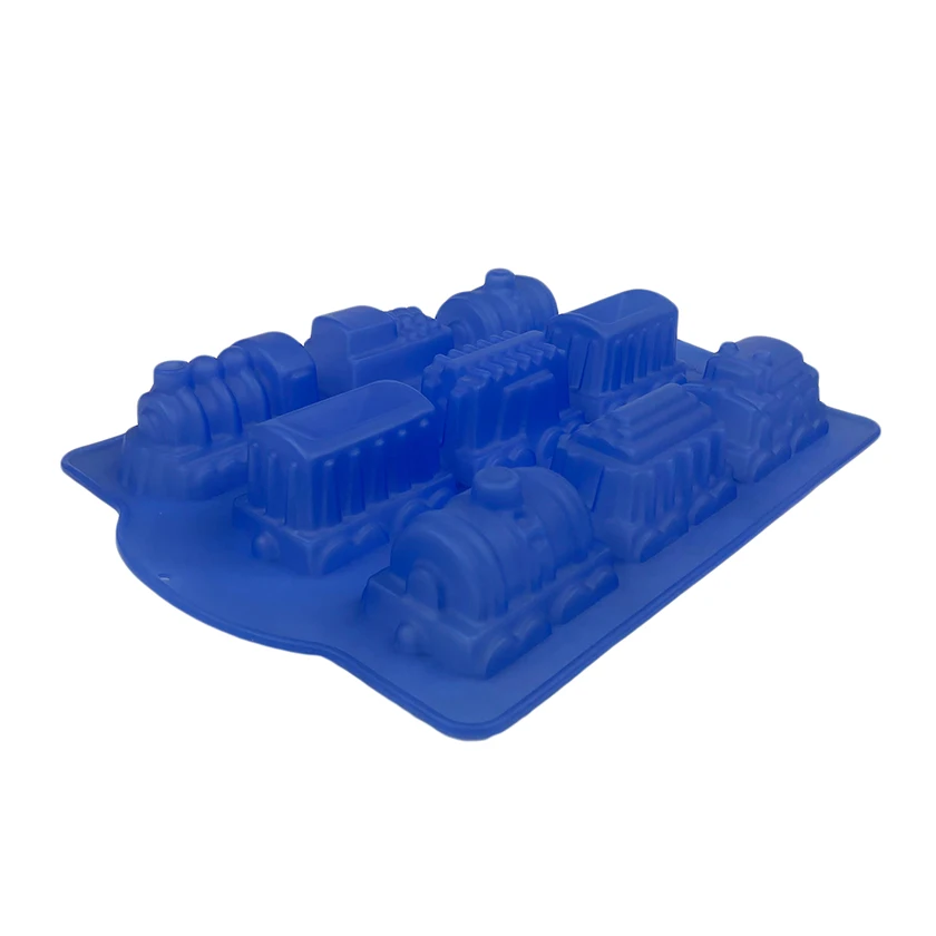 Silicone Cake Mold-9 Cavity Train Shaped Cute Design Mini Cake ...