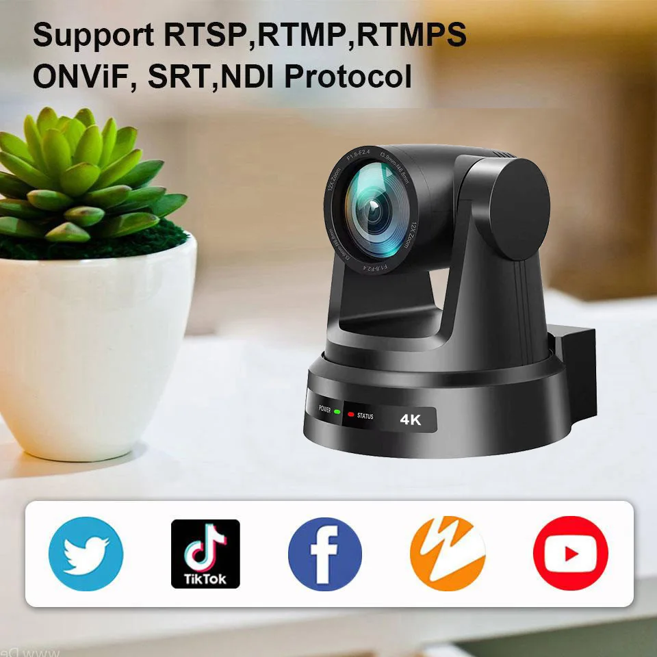 Runpu E40 Livestream Camera - 4K Auto Tracking PTZ Optics