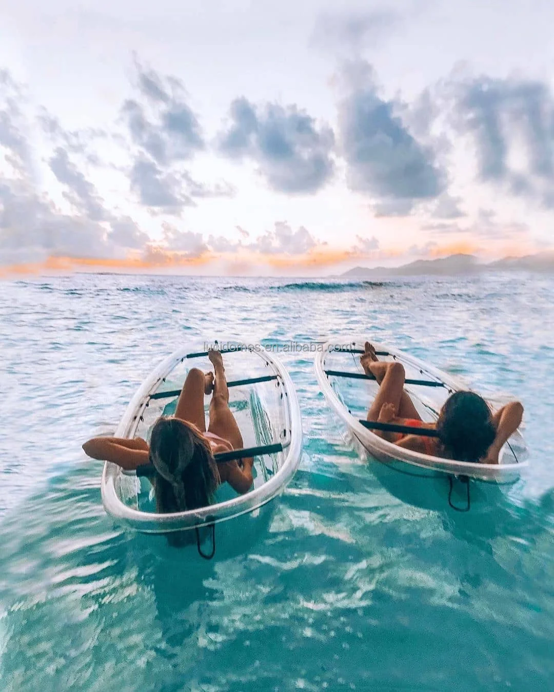 6-person Clear Kayak - Transparent Canoe with Motor