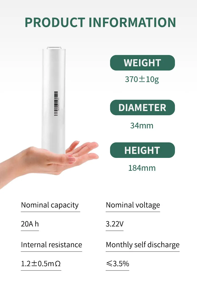 Vapcell 100% Original Catl Lifepo4 34189 20ah 3.65v 3.22v Cabinet Storage Battery For Golf Carts ...