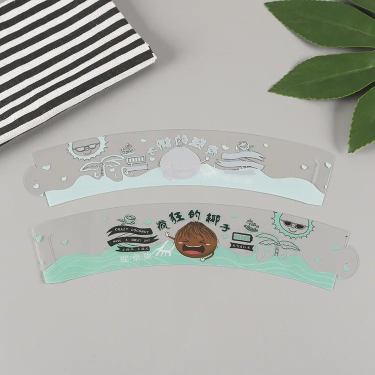 Custom PVC Transparent Cup Sleeves with Gift Heat Insulation