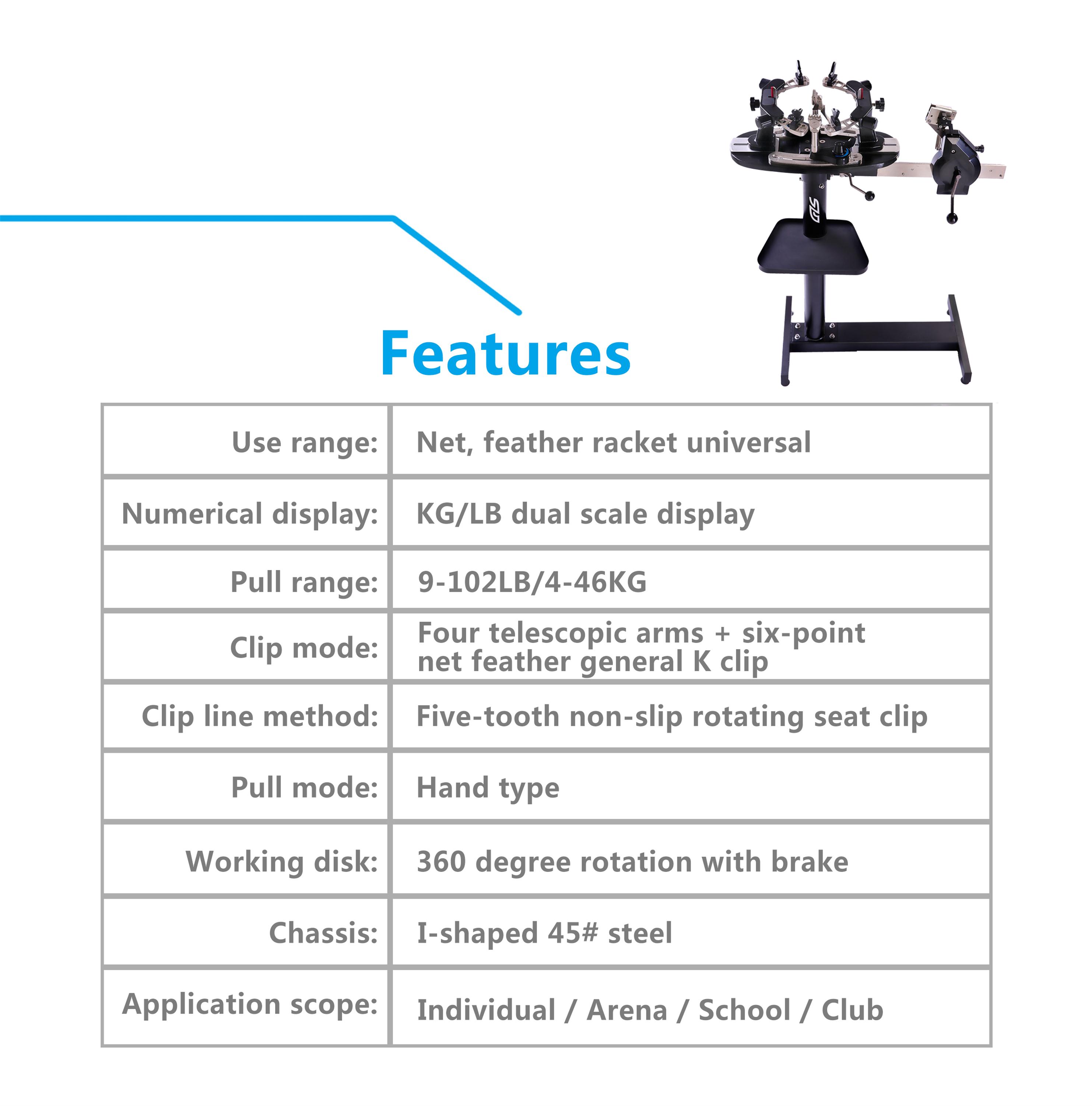 Factory Direct Vertical Stand Racket Stringer for Tennis & Badminton