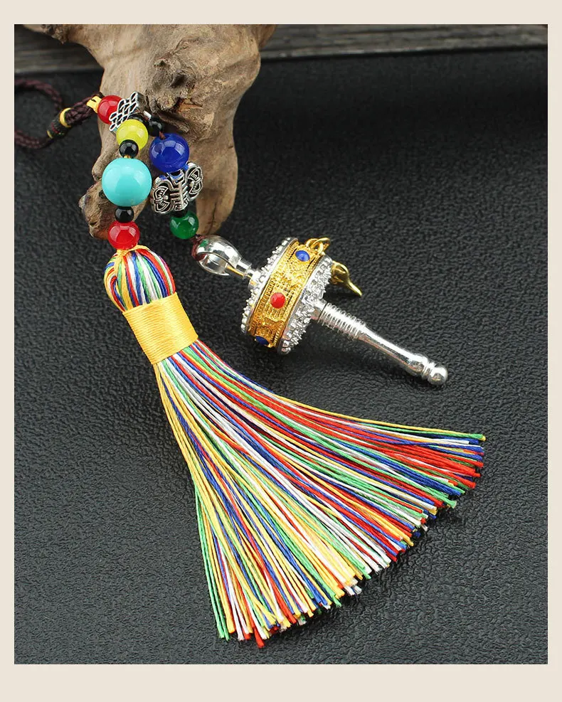 Tibetan Tangka Green Tara Buddhism Keychains - Small Pendants