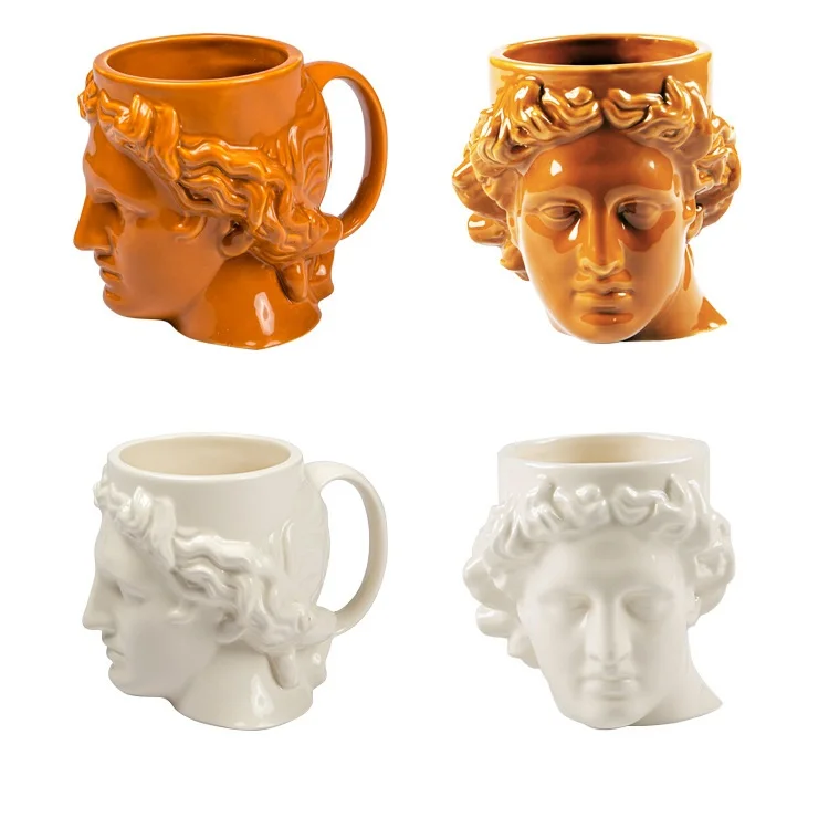 MSH Spanish Ancient Greek Apollo David Head Mug Roman Sculpture Cup ...