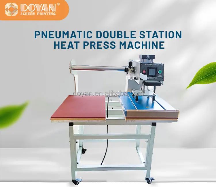 Auto Open Dual Double Station Pneumatic Heat Press Machine