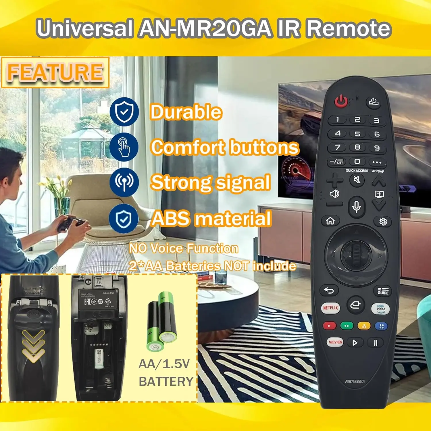 New Replacement Newest AN-MR20GA-IR NEW Magic Remote Control Infared ...