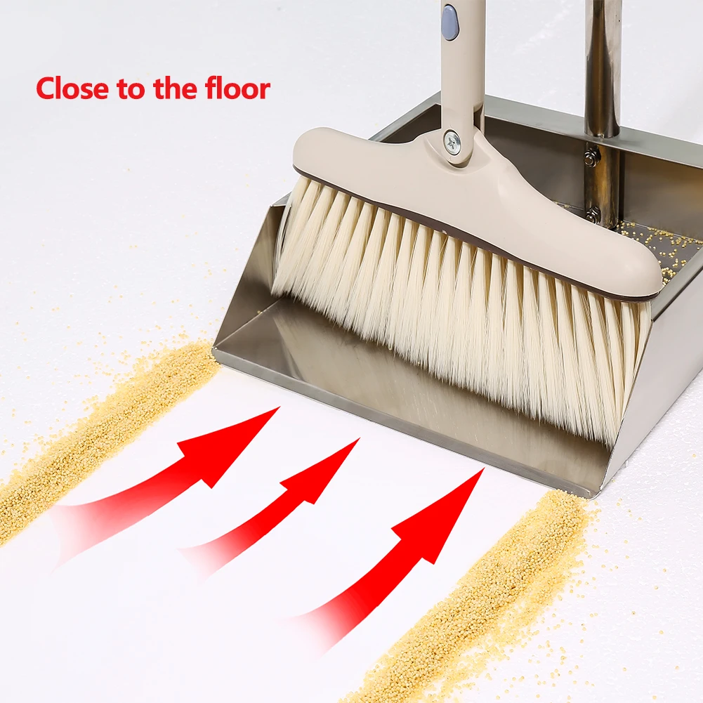 304 Stainless Steel Vertical Dustpan With Long Handle,Super Durable And Powerful Dustpan For ...