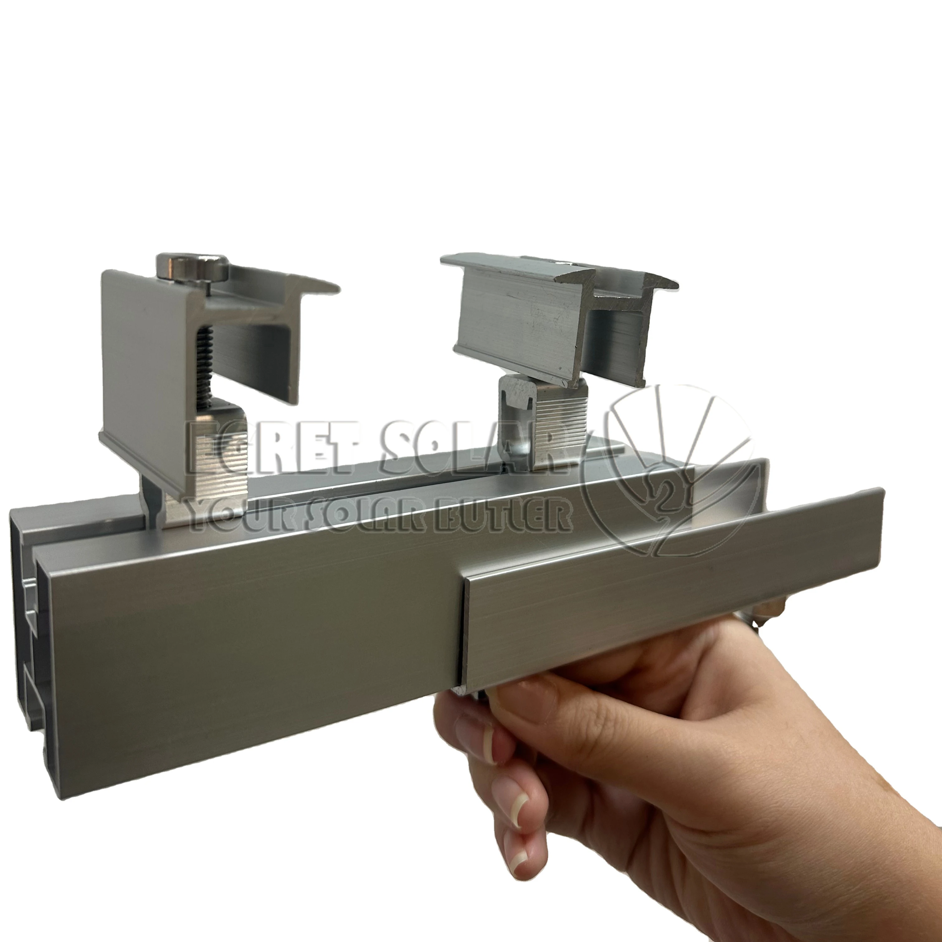 Aluminum Mid Solar Clamp Flat PV Middle Clamp for Solar Panel Mounting ...