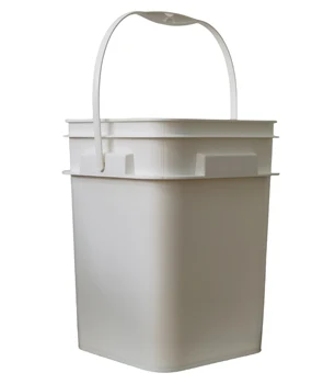 4 Gallon Square Bucket With Plastic Handles Food Storage Pail - Buy 4 ...
