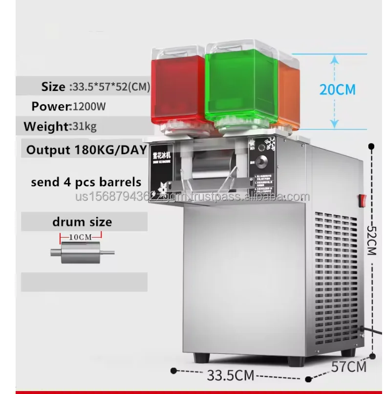 Ice Shaver Machine - Create Four Flavor Juice Snow Ice