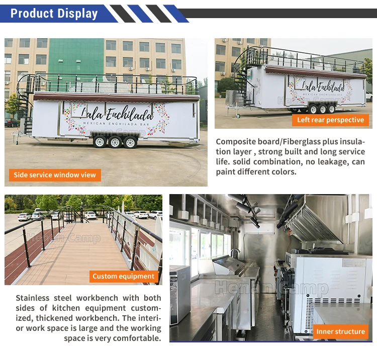 Mobile Kitchen Double Decker Food Trailer - Fully Equipped