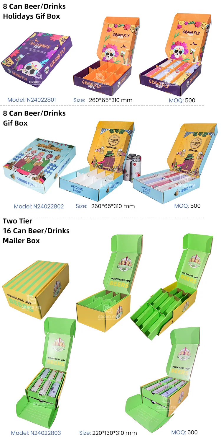 Cusomt Foldable Cardboard 330ml Six Pack Beer Glass Bottle Box Carton Packaging Beer Box - Buy ...