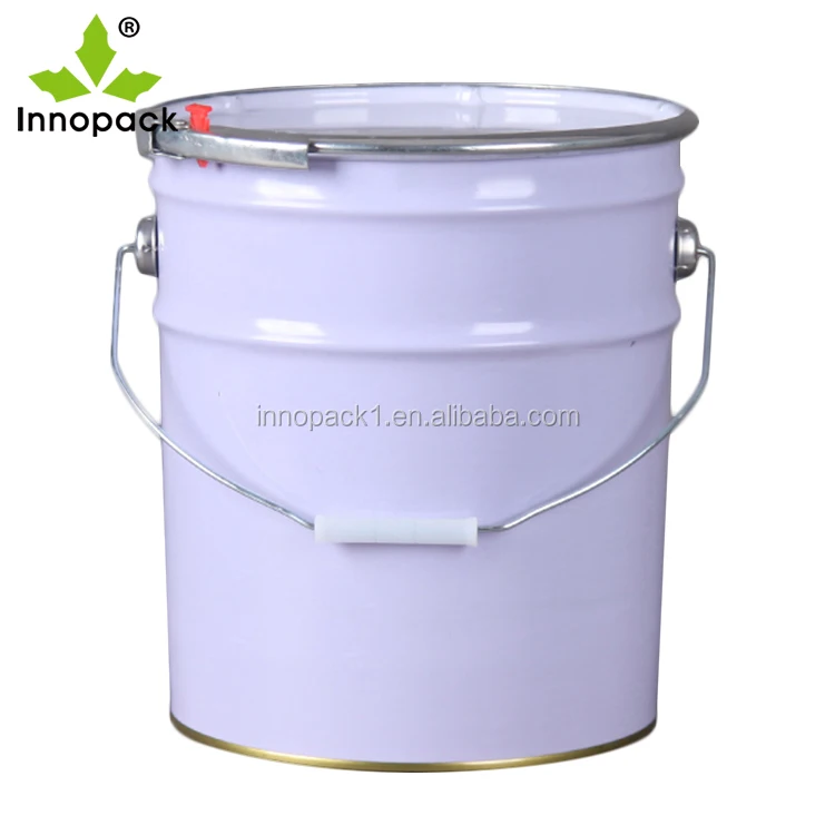5 Gallon 20 Liter Metal Tin Paint Bucket Pail Barrel With Lug Lid or ...