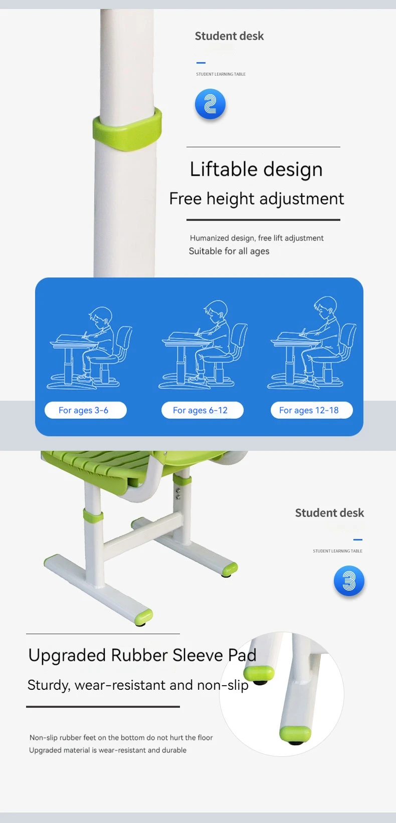 Abs Plastic School Furniture Classroom Table And Chair Set For Primary ...
