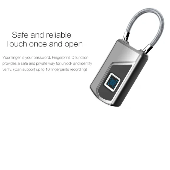 Electric Smart Padlock Fingerprint Smart Lock Small Luggage Mini ...