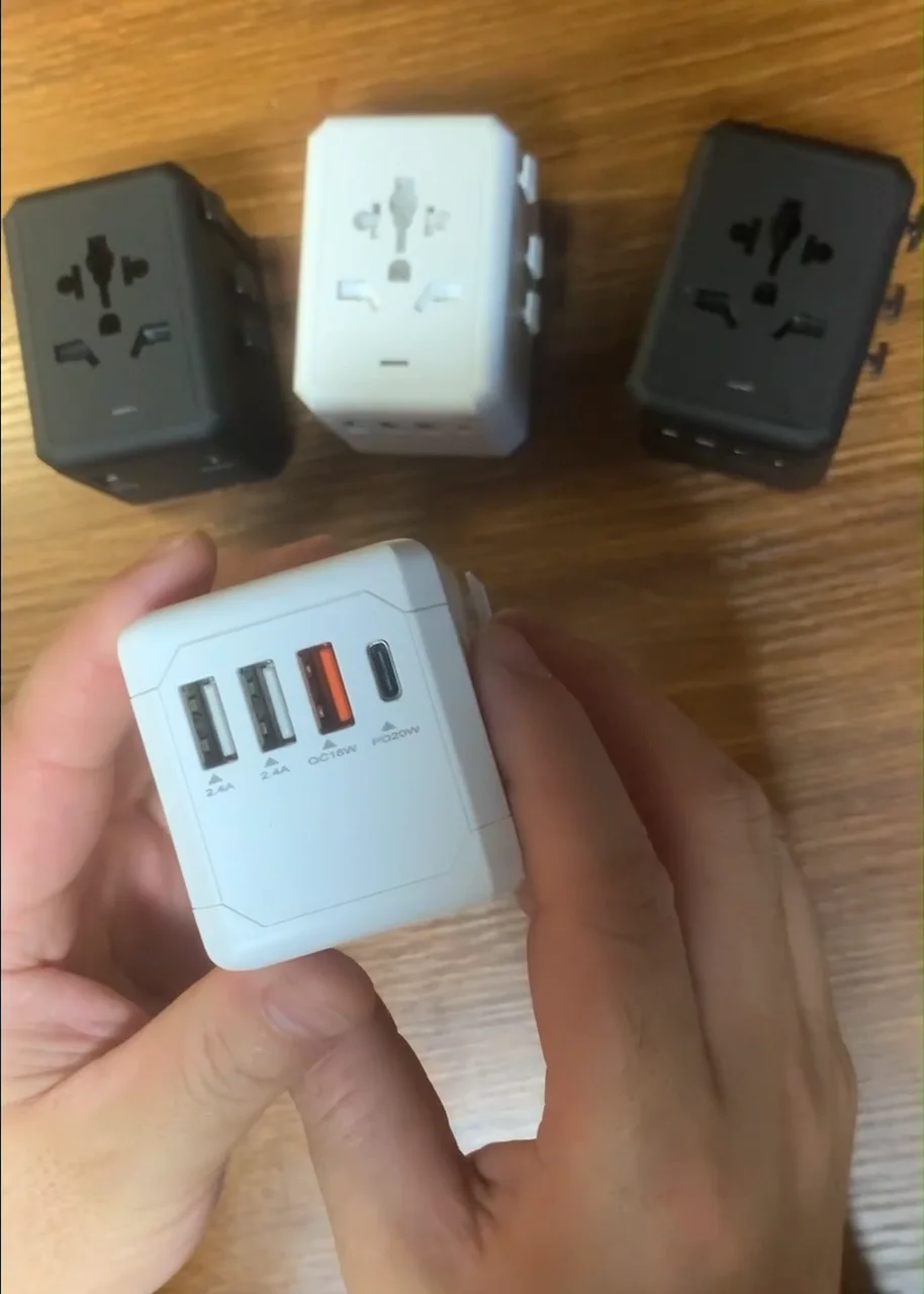 World International Travel Plug Socket Adaptor Smart Type C 20w Fast ...