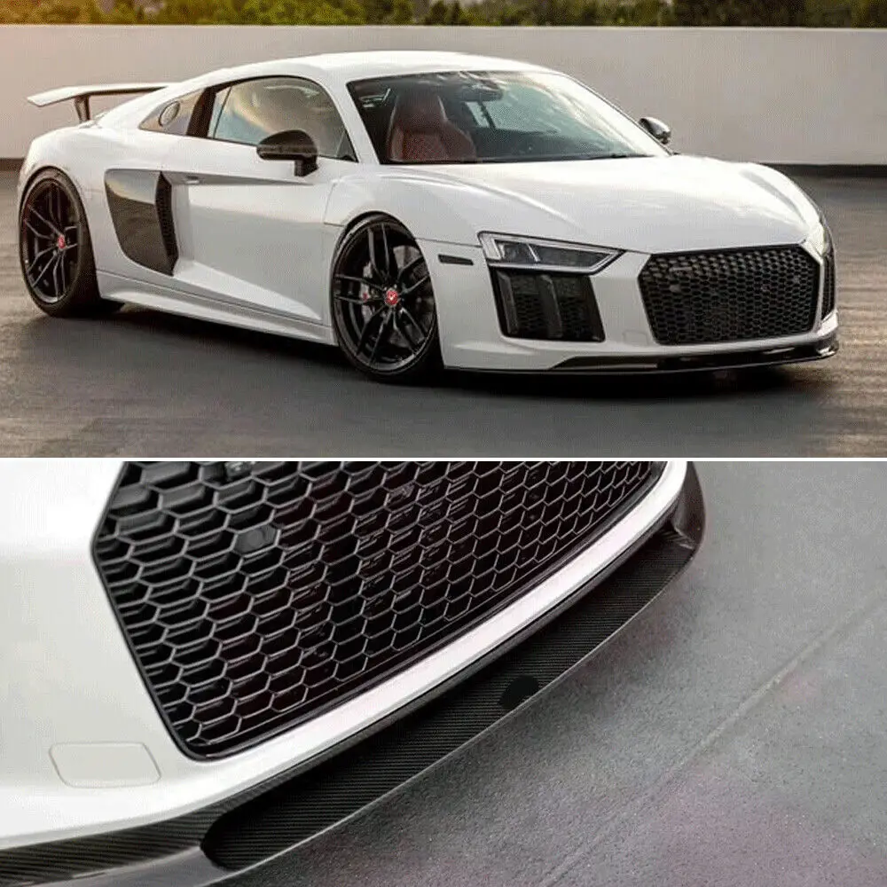 Dry Carbon Fiber Front Bumper Lip For Audi R8 Gen 2 V10 Coupe 2016 ...
