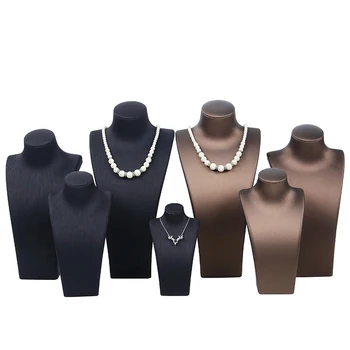 Custom Shop Counter Pearl Necklace Prop Jewellery Pendant Holder Brown ...