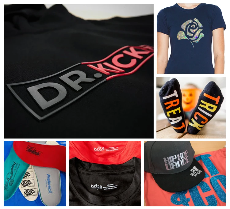 Custom Heat Transfers Logo Vinyl Clothing Labels Patches