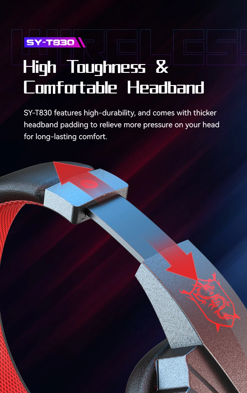 SY-T830 RGB Cat Ear Children Wireless Noise Cancelling Headset