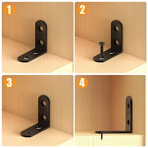 Hoone Furniture Joint Right Angle Bracket Corner Brace Fastener 90 ...