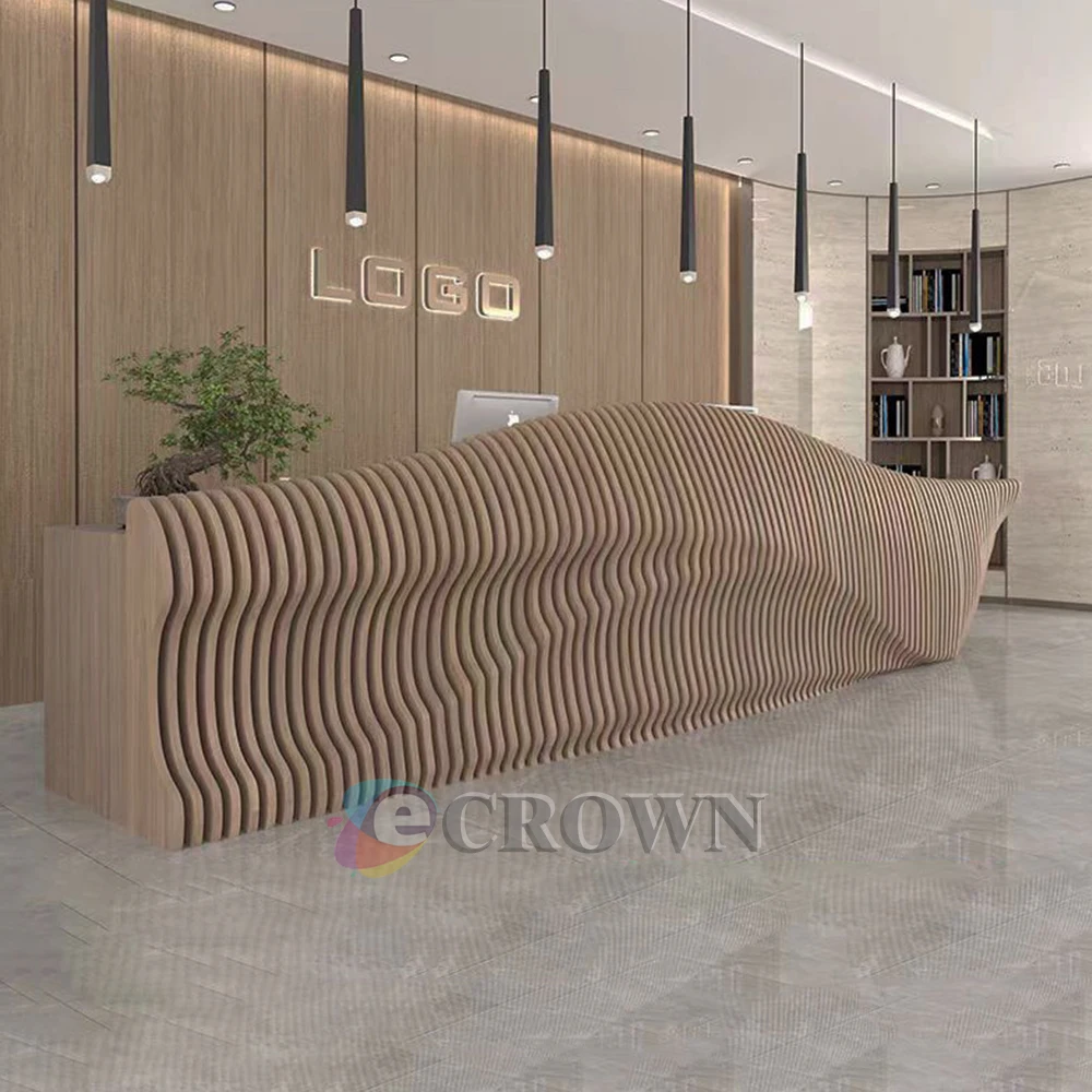 Watch kiosk design welcome reception office led lighting cashier table ...