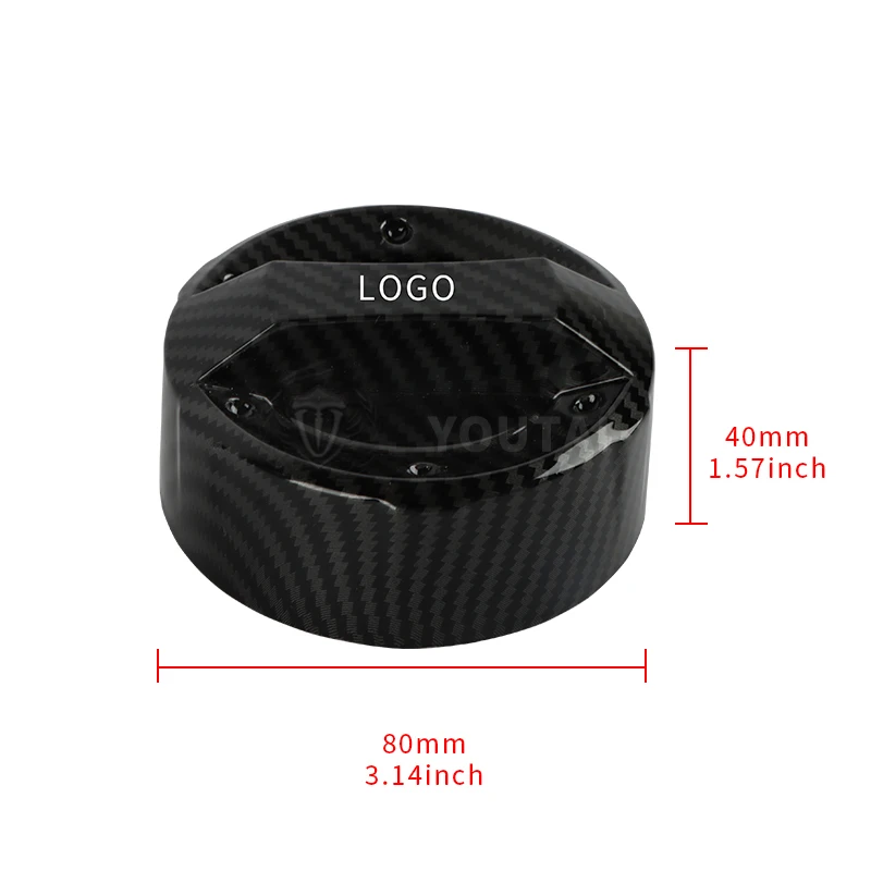 Customized ABS Car Engine Oil Cap - Silver Carbon Neon Chrome