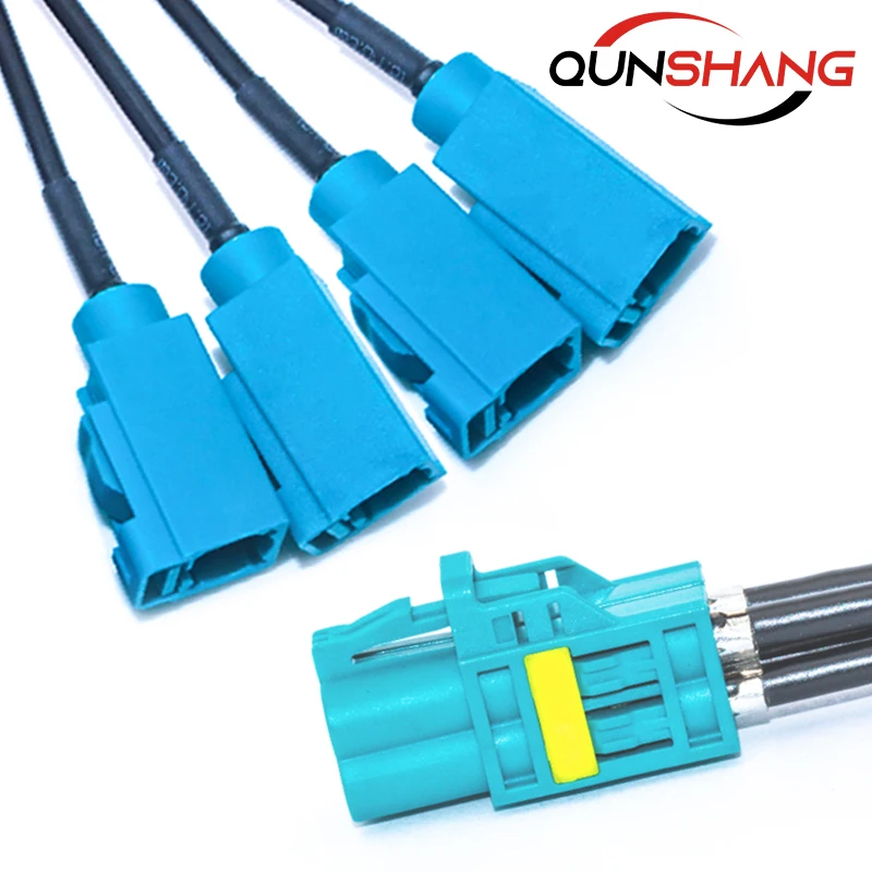 4 In 1 Automotive Coaxial Cable Universal Water Blue Female Mini Fakra ...