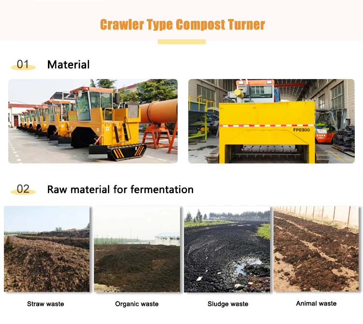 Mushroom Compost Turner Machine Crawler Mounted Compost for Farm Making ...