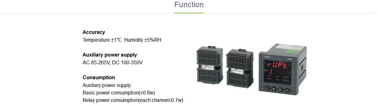 Acrel Whd72 Rs485 Communication Temperature & Humidity Controller And Measurement With Sensors ...