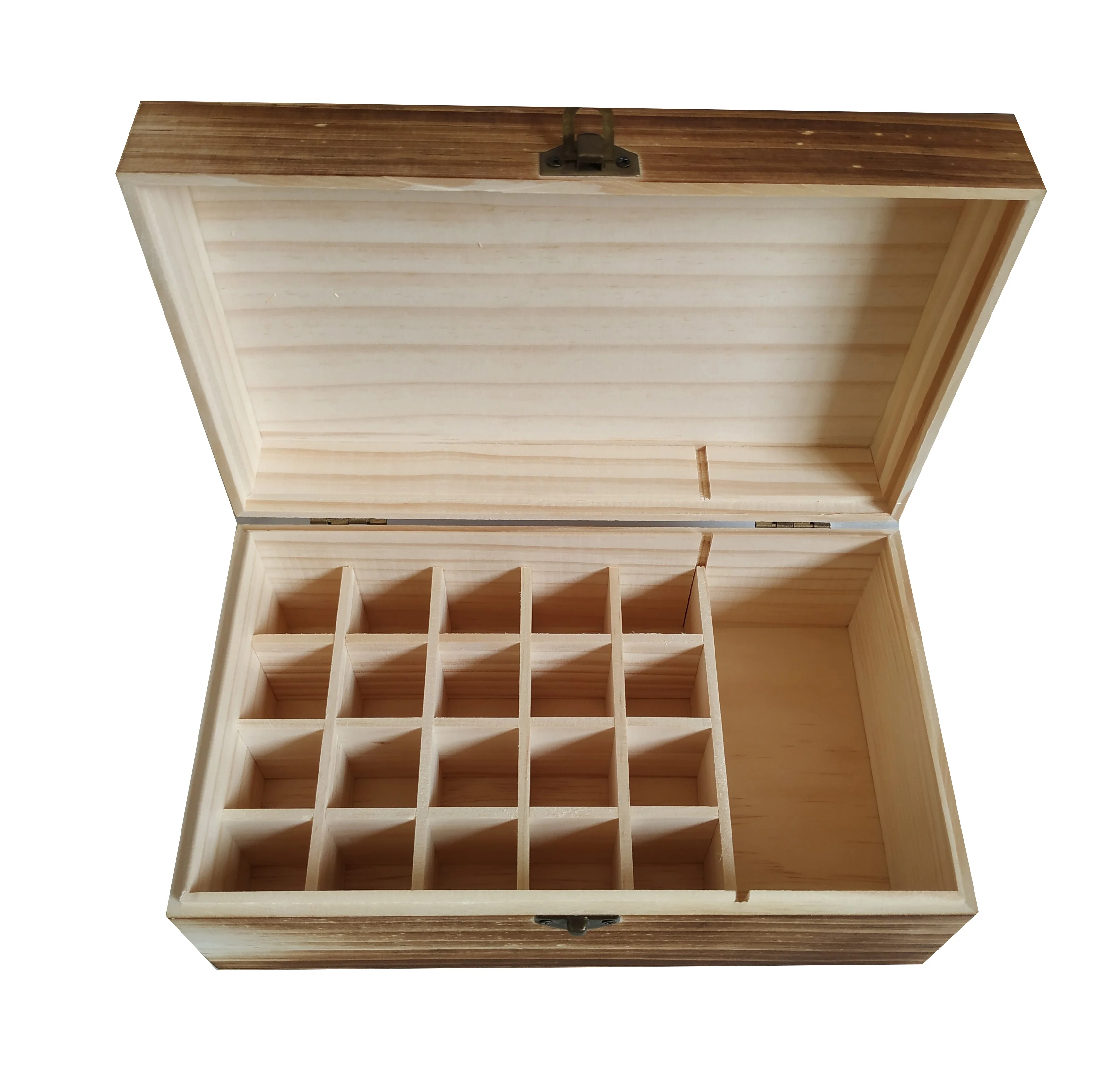 Wood Box With Divider Essential Oil Box - Buy Boxs For Oil Bottles,Oil ...