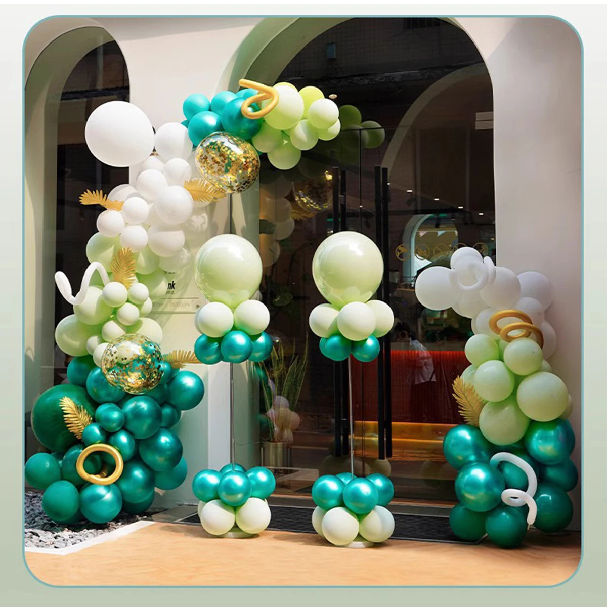 Free Bending Shape Balloon Column Stand With Water-Filled Base Weddings ...