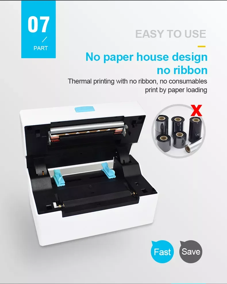 110mm Shipping Labels Thermal Portable Printer Shipping Label Printer ...