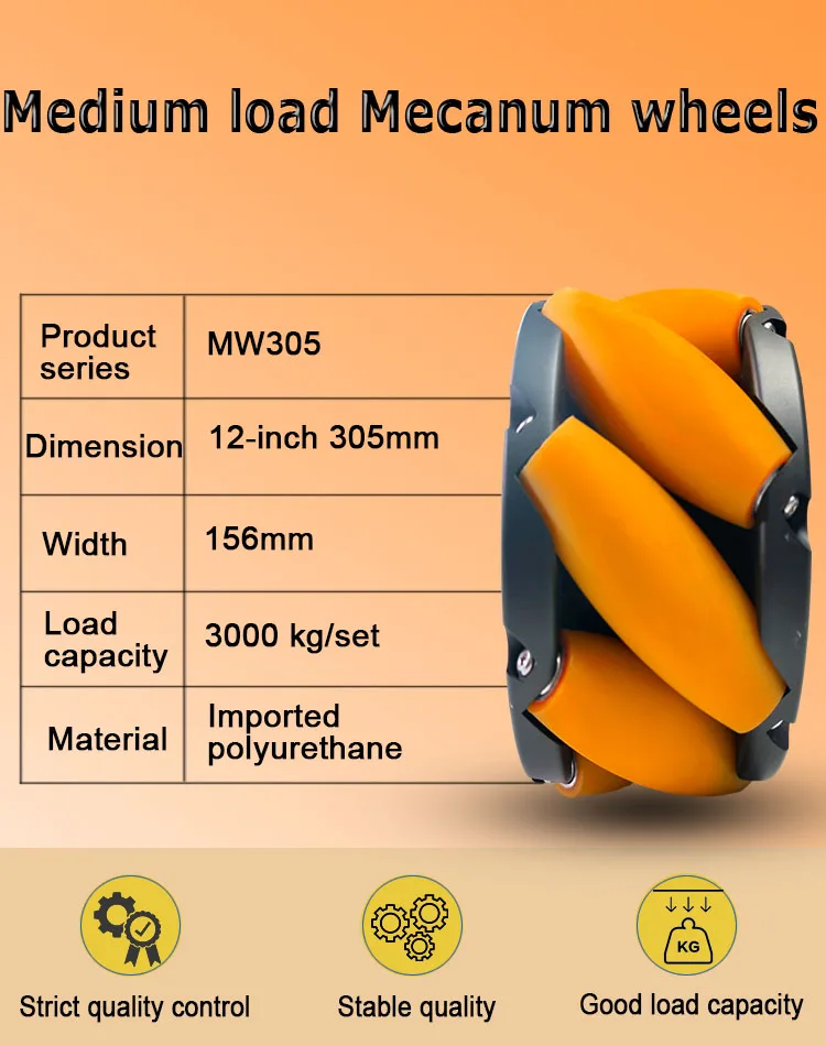 Heavy-Duty TZBOT AGV Omnidirectional Mecanum Wheel Advanced 360 ...