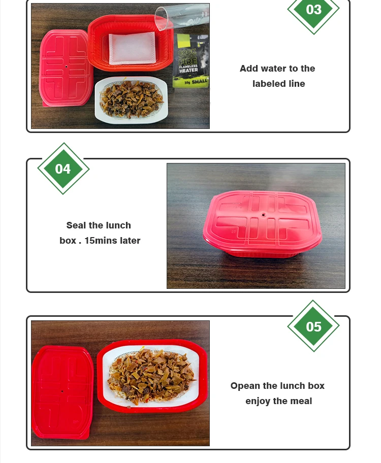 Flameless Ration Heater Bag for Food Mre Food Self Heating Pack ...