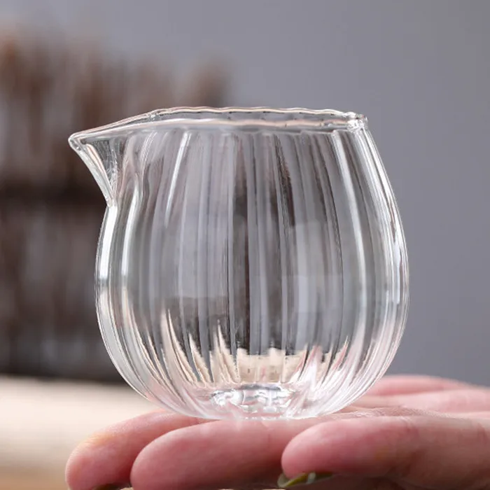 100ml Stripe Design Borosilicate Glass Milk Cup Milk Dispenser For ...