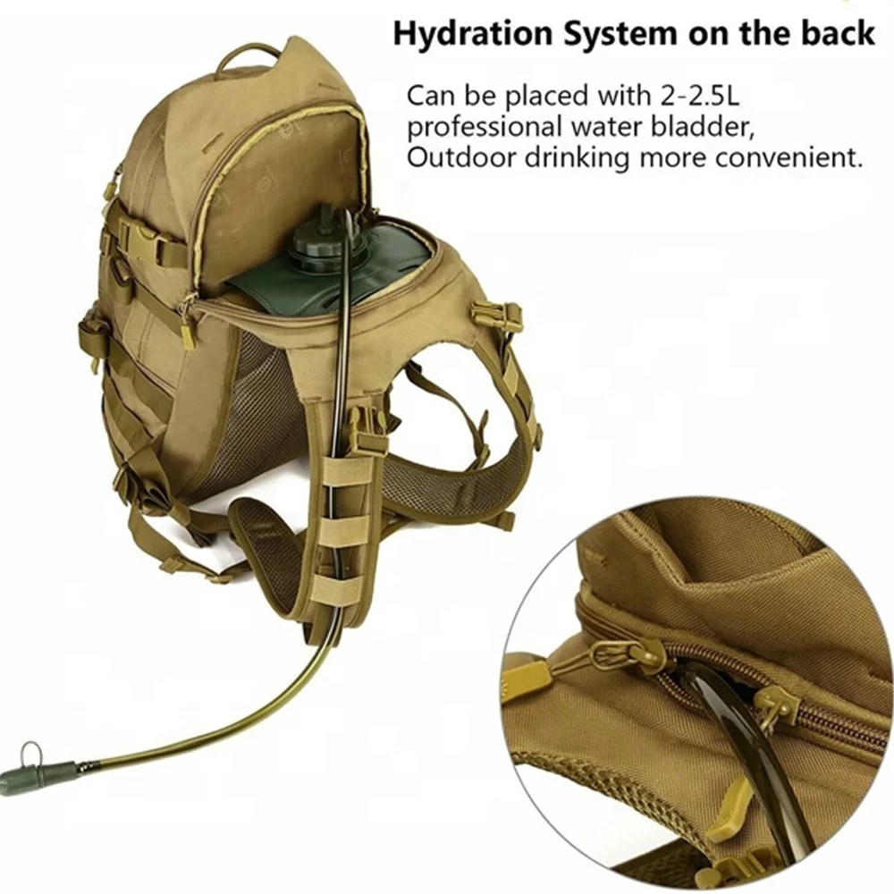 27l Tactical Hydration System Backpack Molle Outdoor Riding Cycling Bag ...