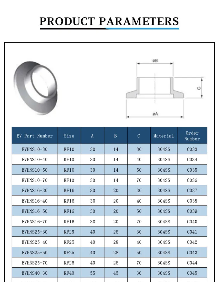 Stainless Steel KF Fittings - Durable & Versatile Solutions